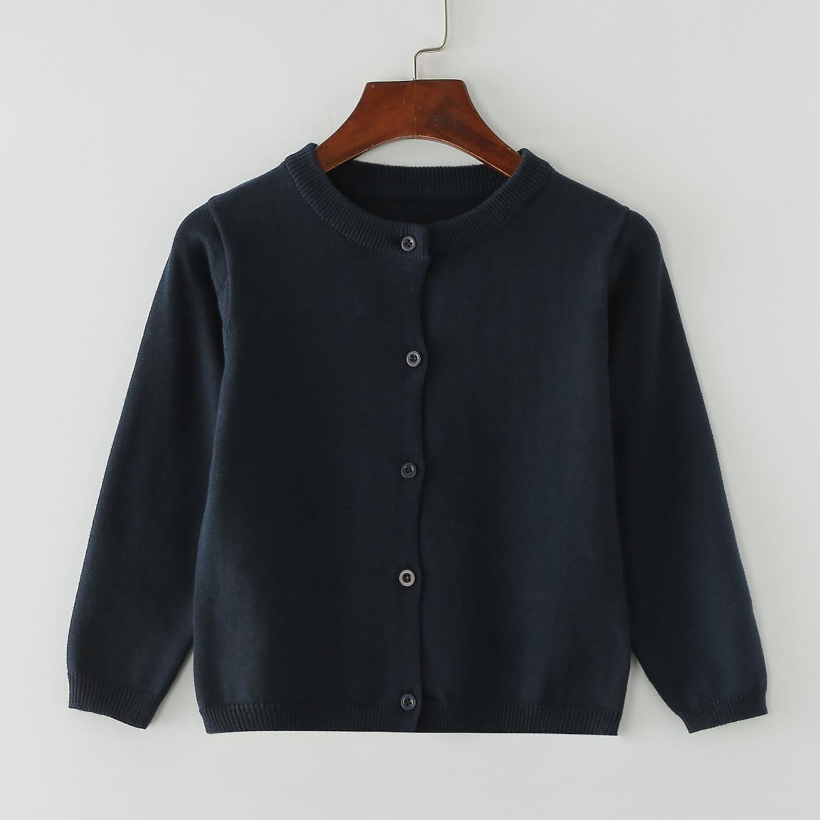 Cropped Cardigans For Juniors Girl's Long Sleeve Drop Shoulder V Neck ...