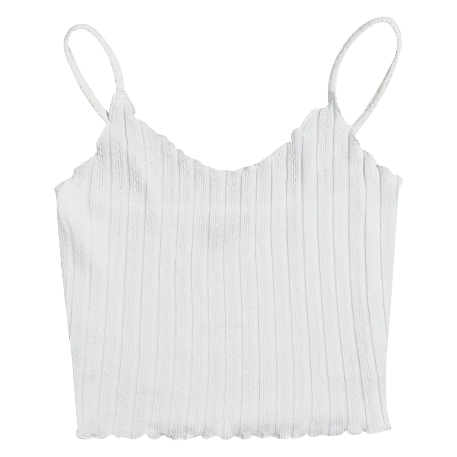 Cropped Tank Tops for Women Spaghetti Strap Crop Top Basic Sports Cami ...