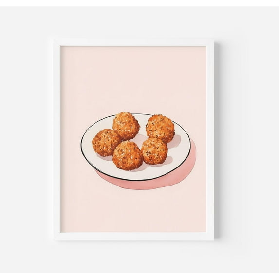 Croquetas Art Poster Spanish Food Poster, Trendy Kitchen Decor ...