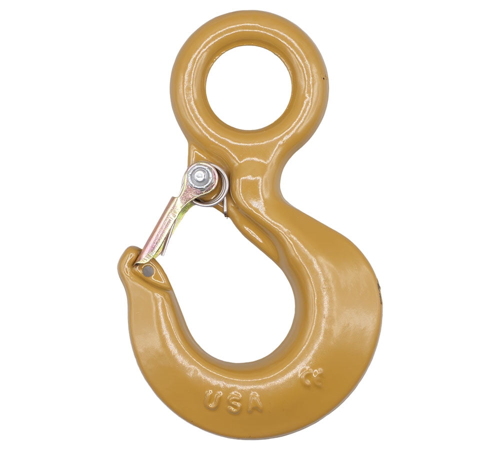 Crosby 7 Ton Eye Hook with Safety Latch – 14,000 lbs WLL, Alloy Steel ...