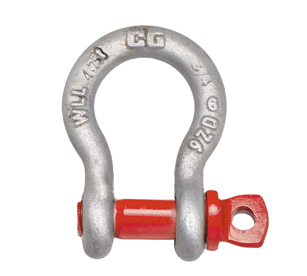 Crosby G-209, 3/4"Anchor Shackle Forged Carbon Steel w/Alloy Screw Pin ...