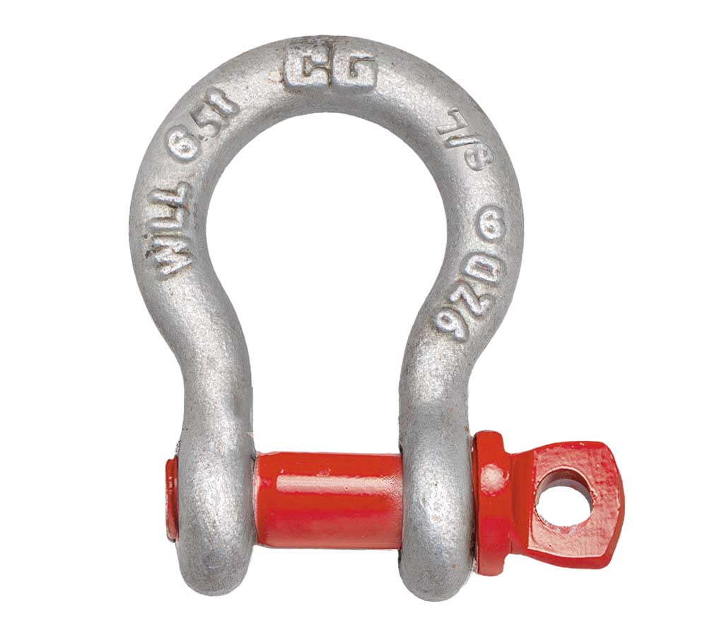 Crosby G-209, 7/8"Anchor Shackle Forged Carbon Steel w/Alloy Screw Pin ...