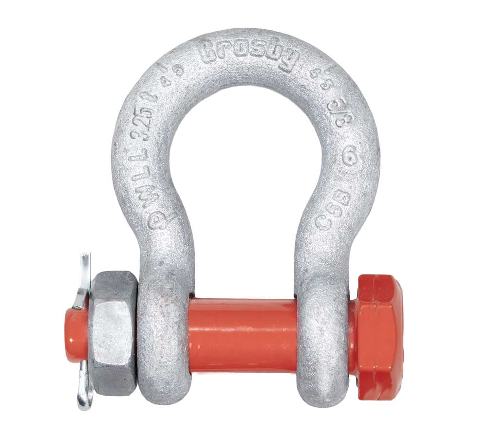Crosby G-2130 5/8" Anchor Shackle Carbon Steel w/Safety Screw Pin 7,150 ...