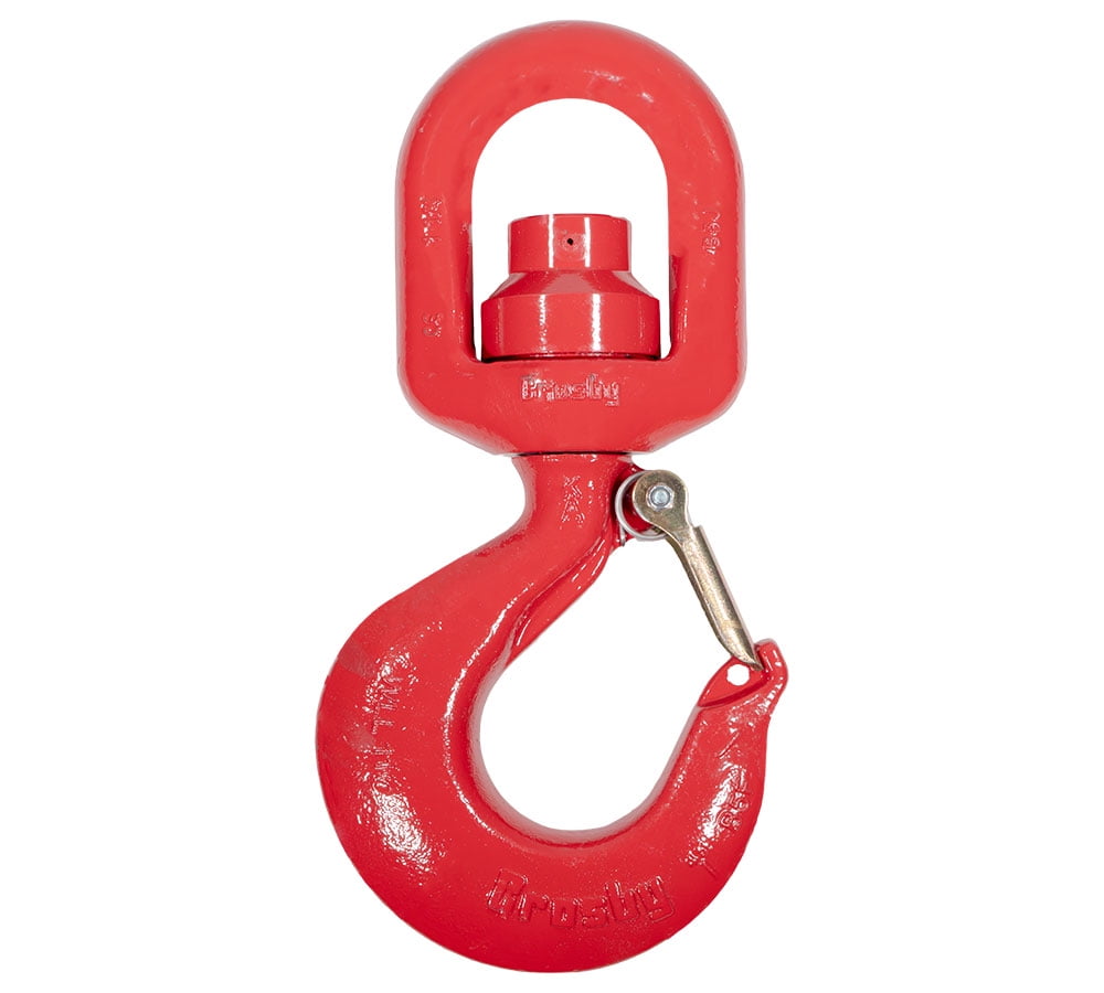 Crosby L-3322B Swivel Hook with Bearing & Latch - 24,200 LBS Working ...