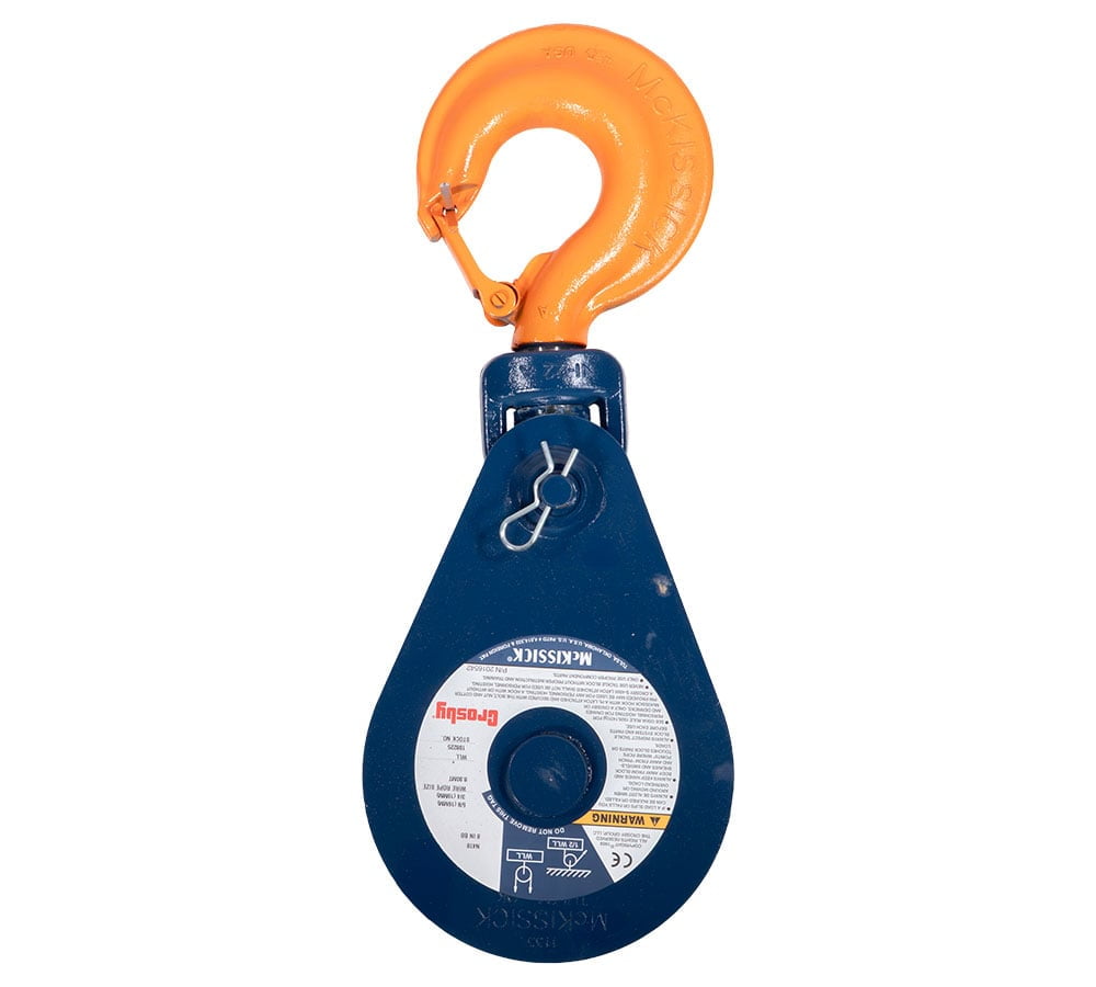 Crosby McKissick 418 Snatch Block with Swivel Hook WLL 8 Ton 8" Sheave ...