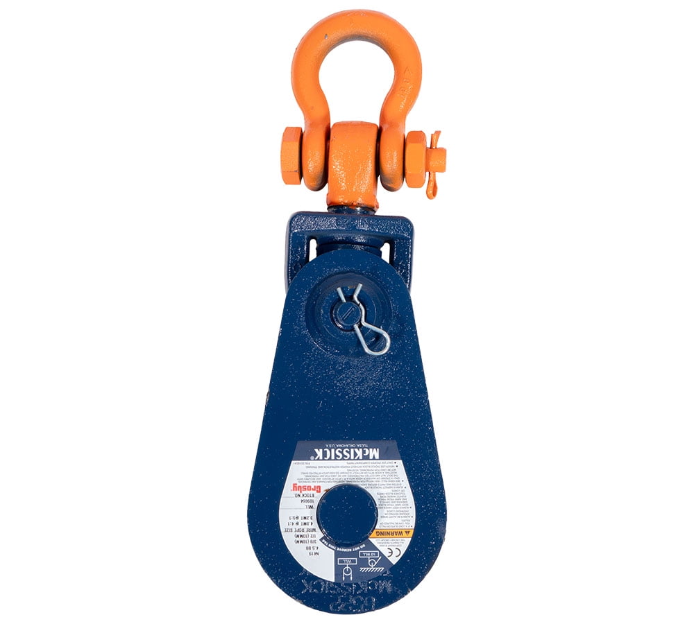 Crosby McKissick 419 Snatch Block with Hook WLL 4 Ton 4-1/2" Sheave 3/8 ...