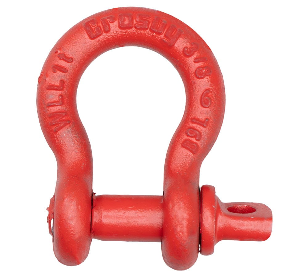 Crosby S-209 3/8" Anchor Shackle Carbon Steel w/Alloy Screw Pin 2,200 ...
