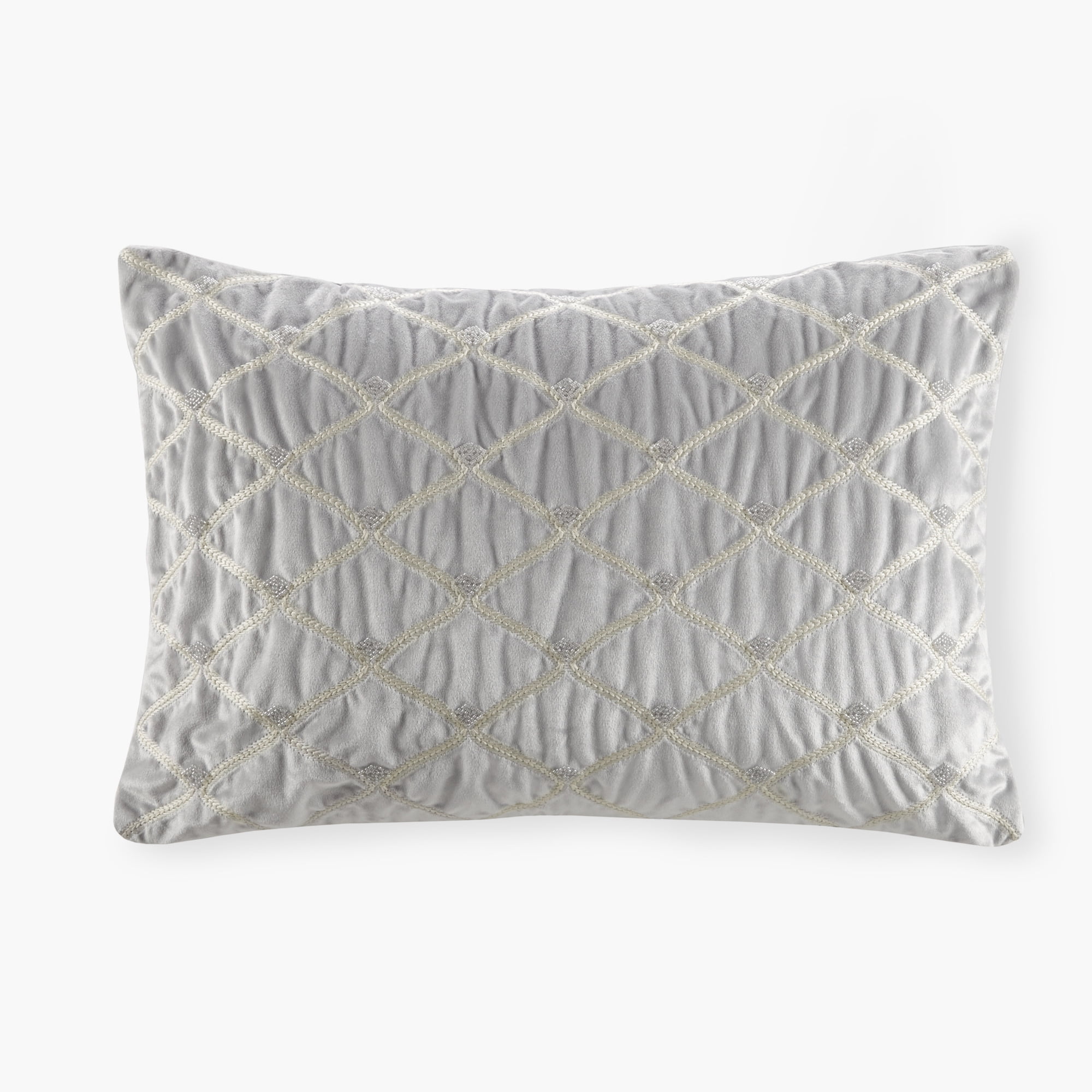 Croscill Classics Aumont Oblong Decor Pillow in Silver 22x15" - Walmart.com