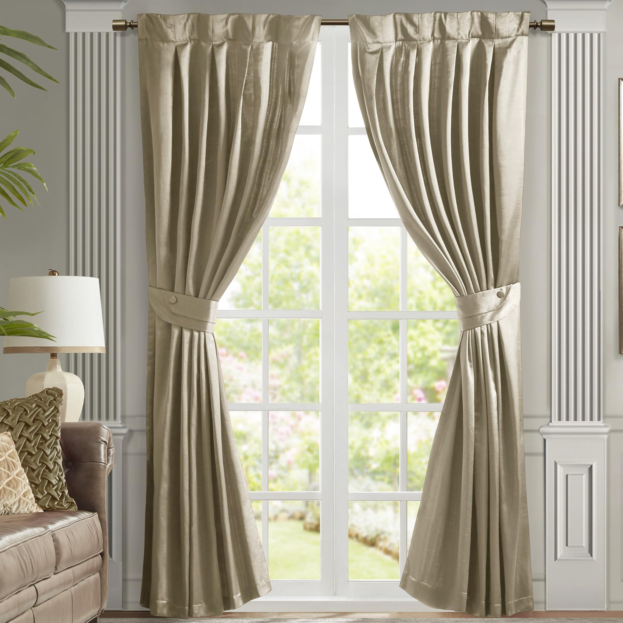 Croscill Classics Satin Window Curtain Single Piece Luxurious Curtain ...