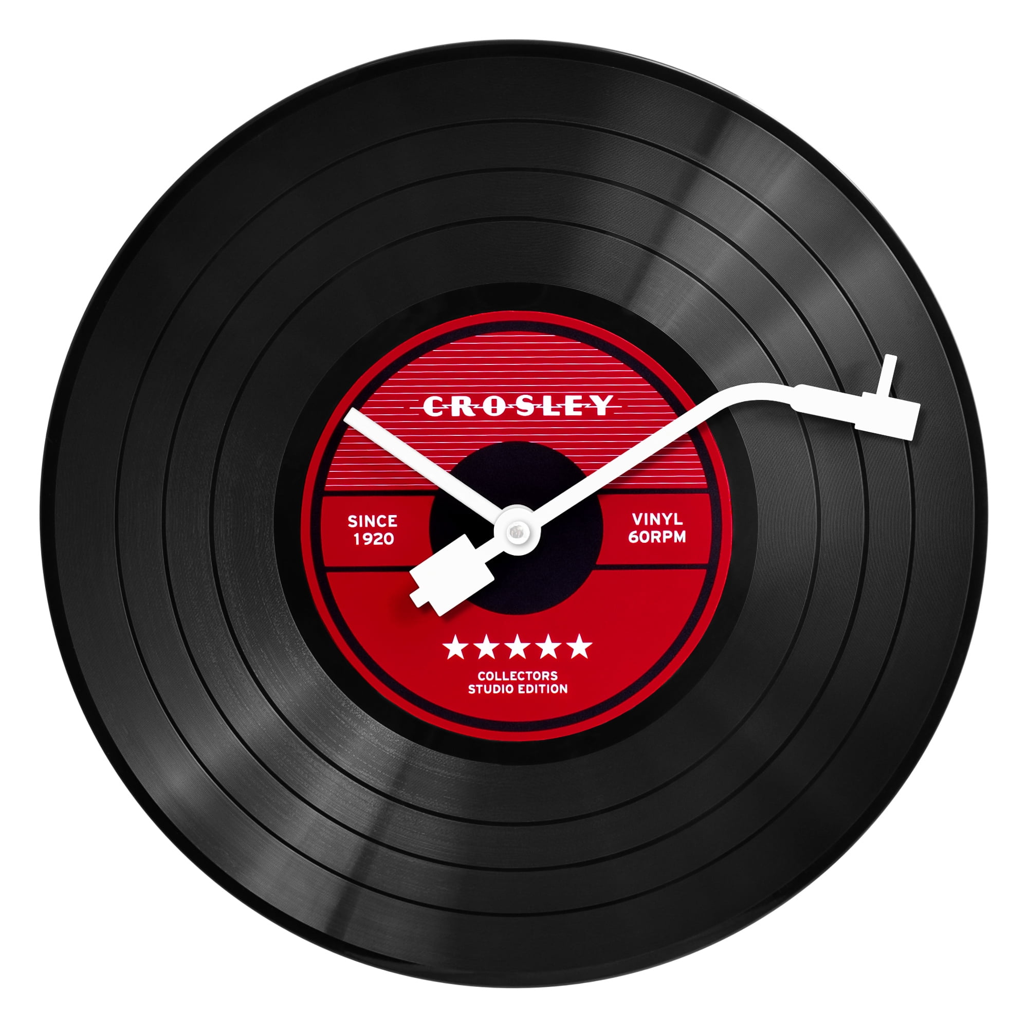 Crosley Analog 12" Record Wall Clock with Quartz Accuracy - Walmart.com
