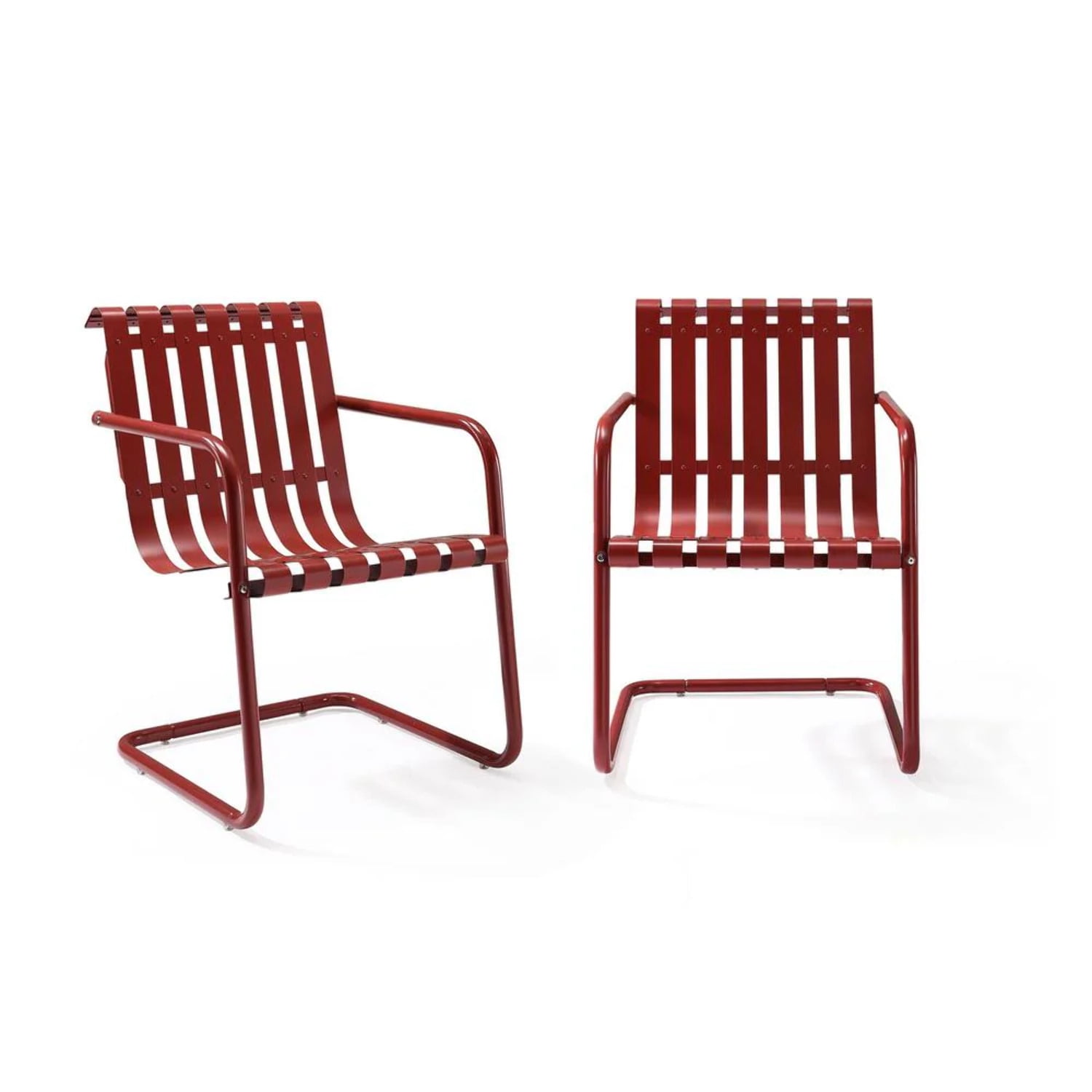 Crosley Brands Gracie 2Pc Outdoor Stainless Steel Chair Set Red - 2 ...