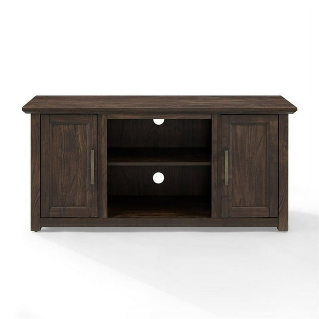 Crosley Camden 48" Low Profile TV Stand, Rustic Design with Cabinets ...