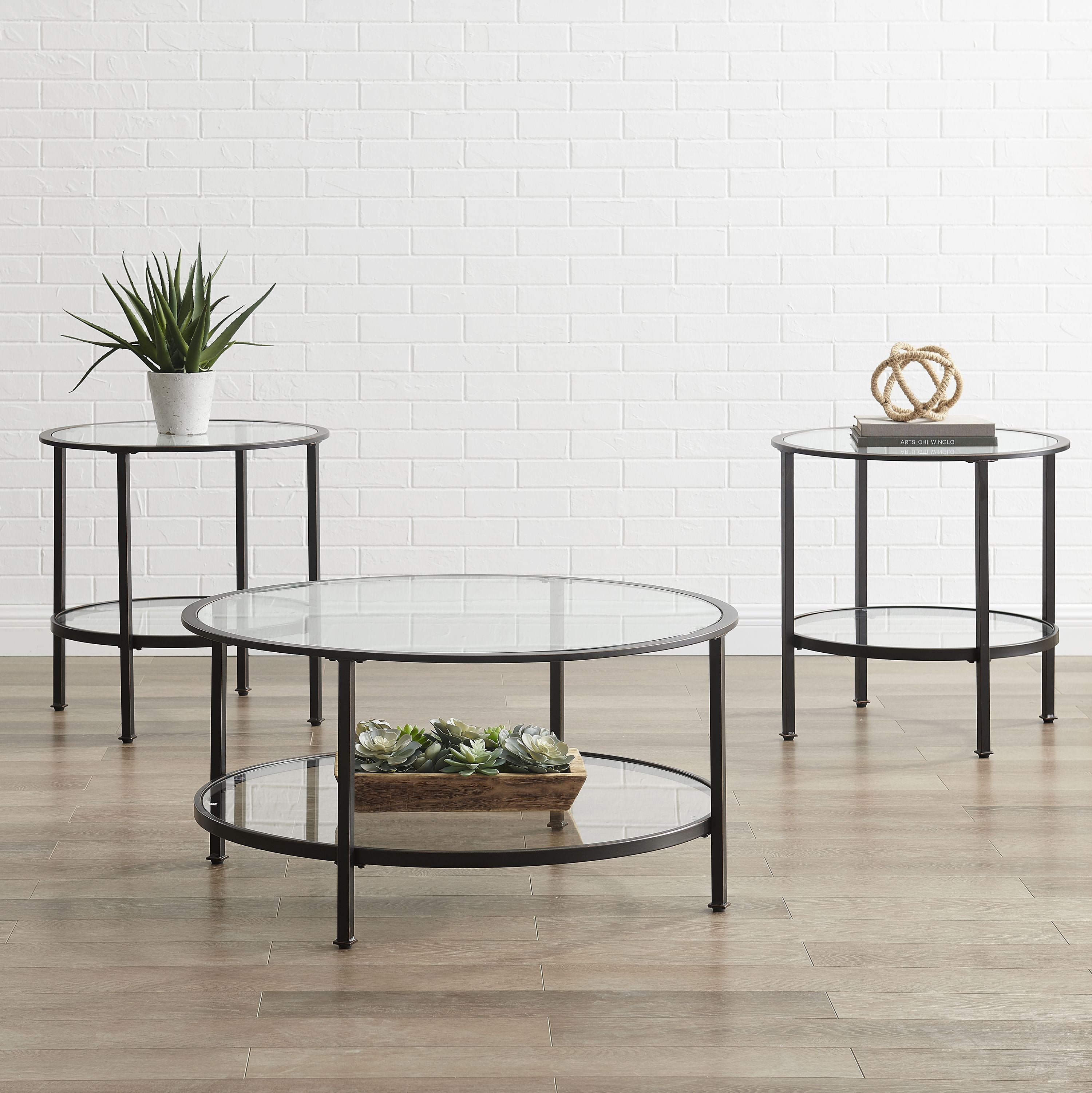 Crosley Furniture Aimee 3Pc Coffee Table Set - Walmart.com