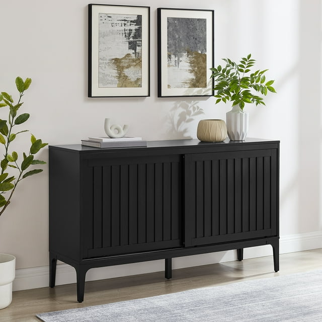 Crosley Furniture Asher Modern Particle Board Wood Sideboard in Matte ...