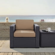 Thatcher Outdoor Wicker Armchair Creme/Driftwood - Walmart.com