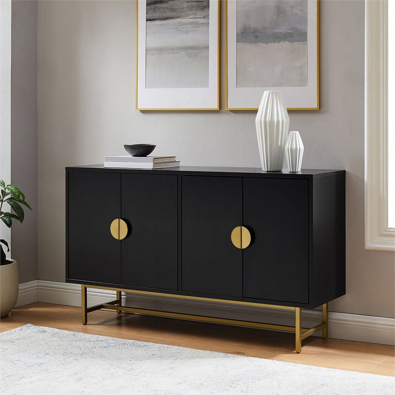 Black gold sideboard store