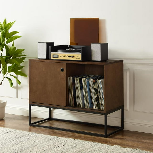 Crosley Furniture Byron Media Console and Record Player Stand with ...