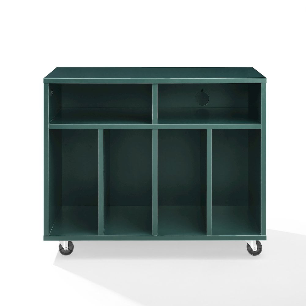 Crosley Furniture Carlo Rolling Record Player Stand With Vinyl Storage ...