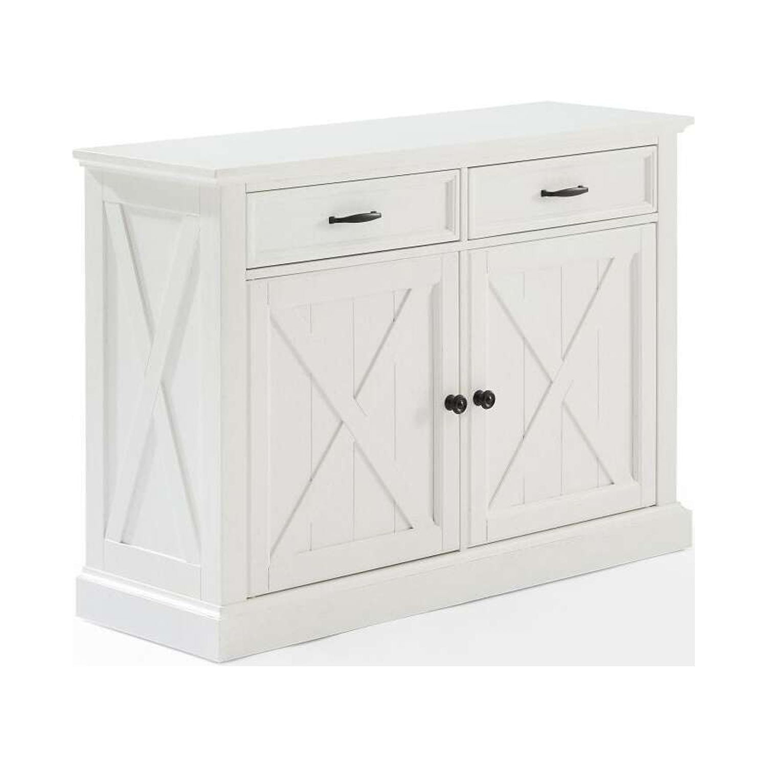 Crosley Furniture Clifton Modern Wood Sideboard in Distressed White ...