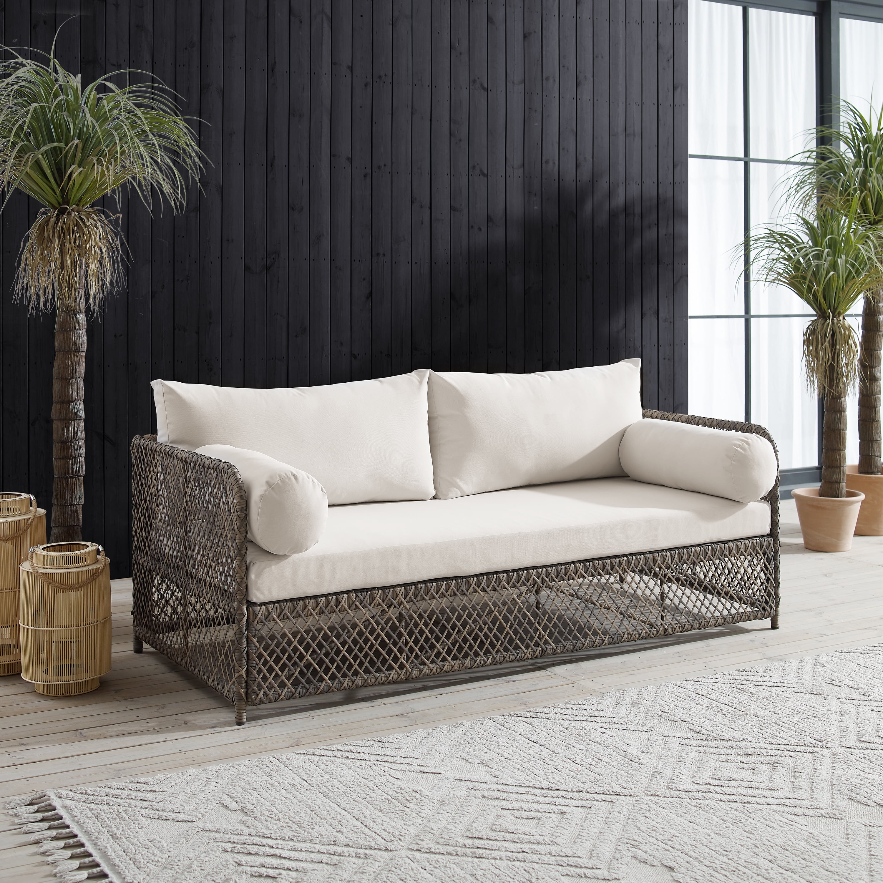 Cream outdoor sofa store