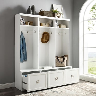 Crosley Furniture Harper 3-Piece White Entryway Storage Set - Modern ...