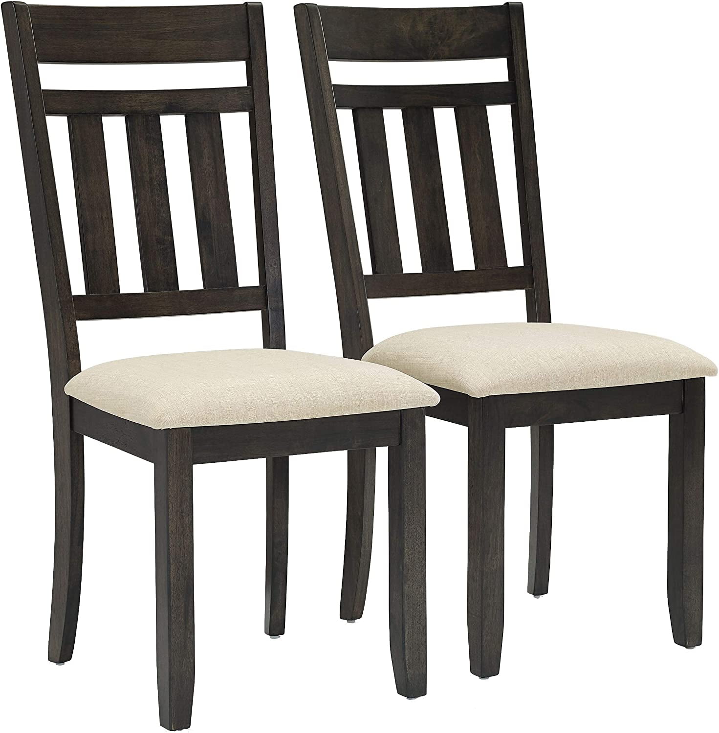Crosley Furniture Hayden Modern Farmhouse Slat Back Wood Dining Chairs ...