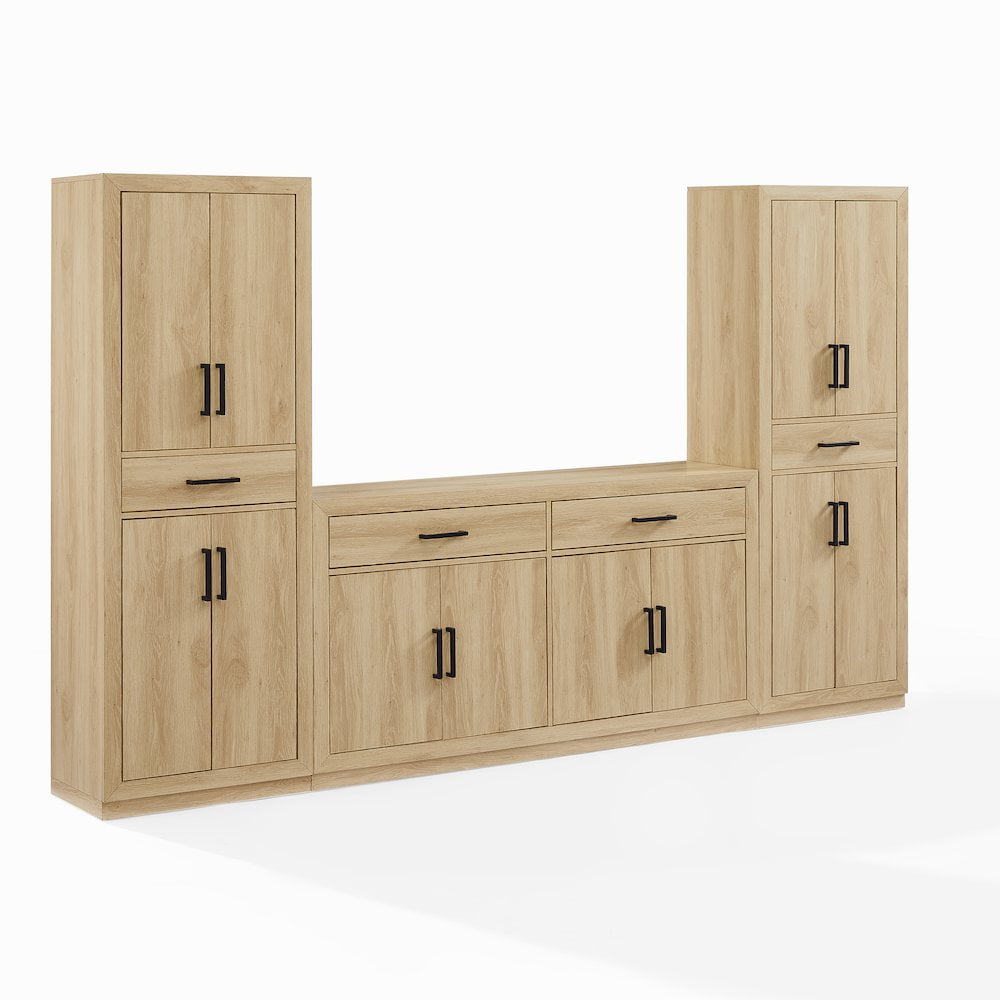 Crosley Furniture Isla 3-Piece Sideboard And Pantry Set- Sideboard & 2 ...