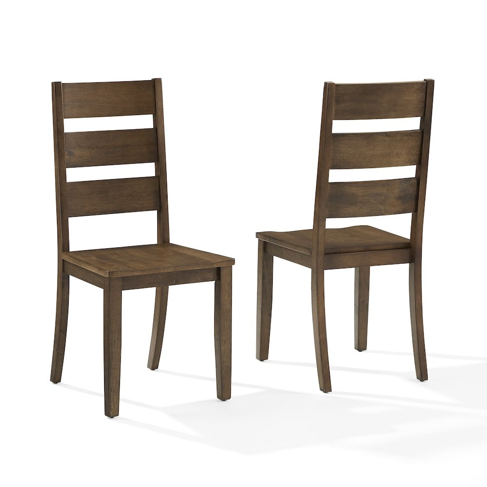 Crosley Furniture Joanna 2-Piece Ladder-Back Dining Chair Set- 2 Ladder ...