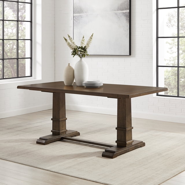 Crosley Furniture Joanna Dining Table in Dark Oak - Walmart Business ...