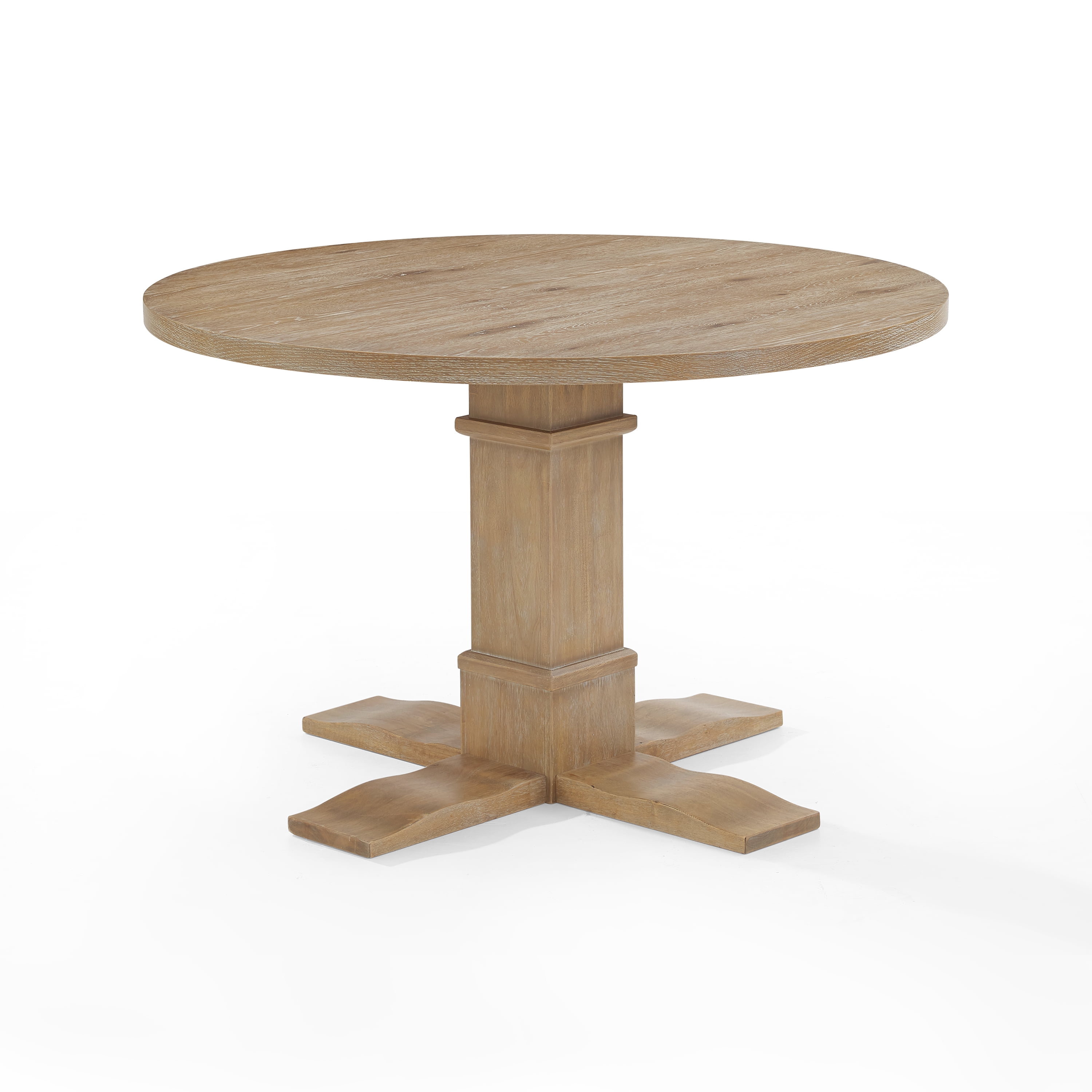 Crosley Joanna Farmhouse Modern Wood Round Kitchen Dining Table in ...