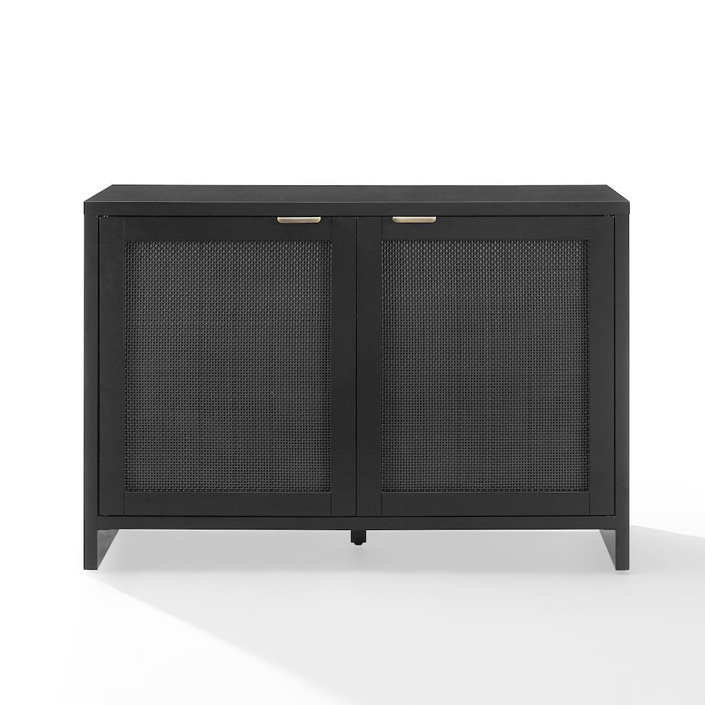 Crosley Furniture Kenji Record Storage Media Console in Black - Walmart.com