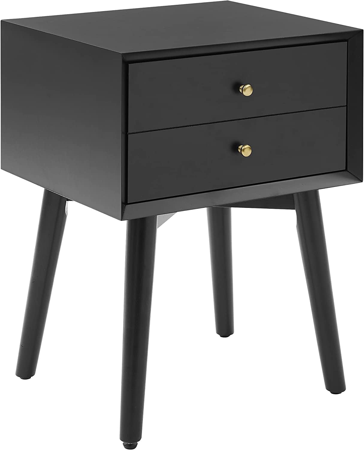 Crosley Furniture Landon Nightstand Side Table with Drawer, Matte Black - Walmart.com