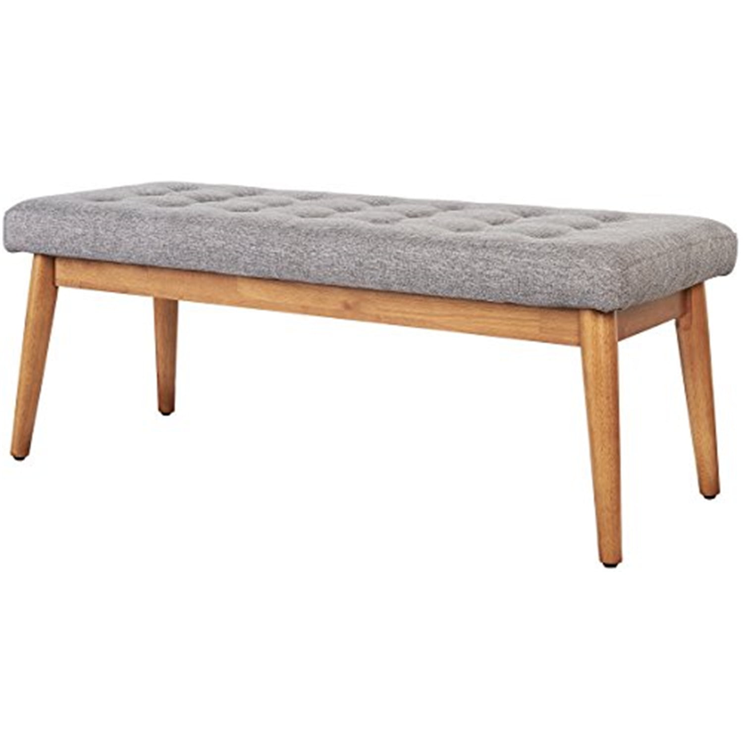 Crosley Furniture Landon Wood Tufted Entryway Bench in Acorn Brown ...