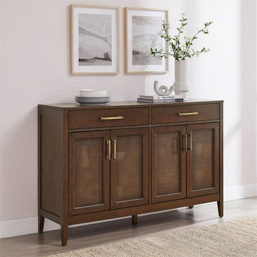 Crosley Furniture Tara Modern MDF Wood Sideboard in Distressed Gray ...