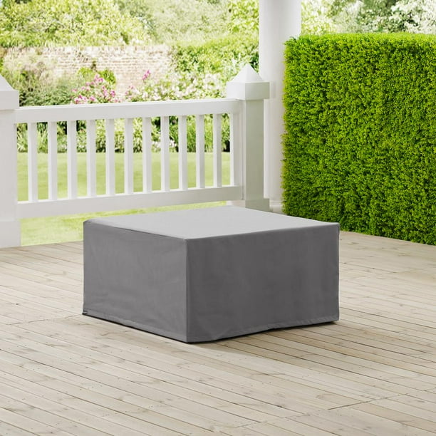 Crosley Furniture Patio Fabric Square Coffee Table Cover in Gray ...