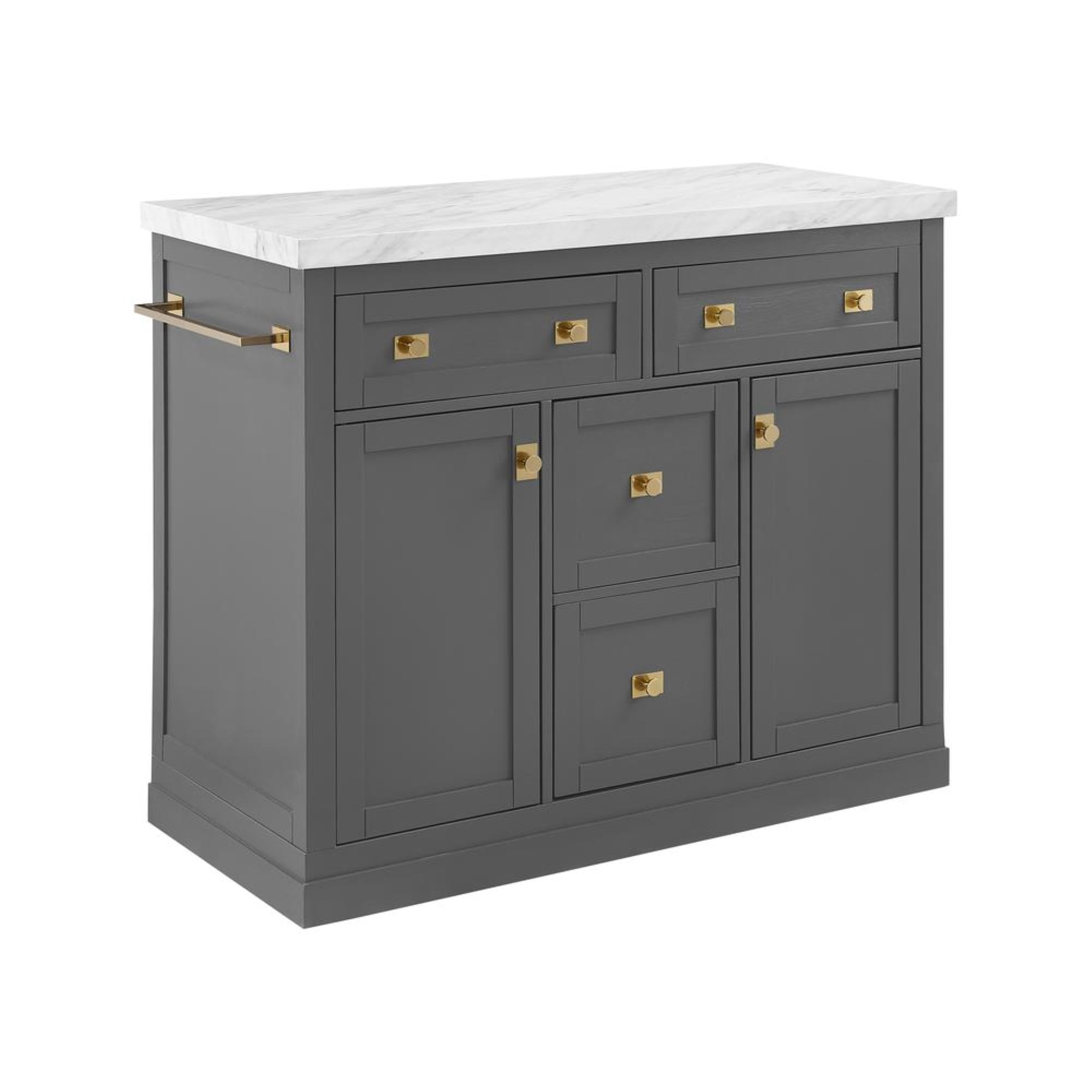 Crosley Furniture Removable Kitchen Islands with Storage, Wood Gray, 20 ...