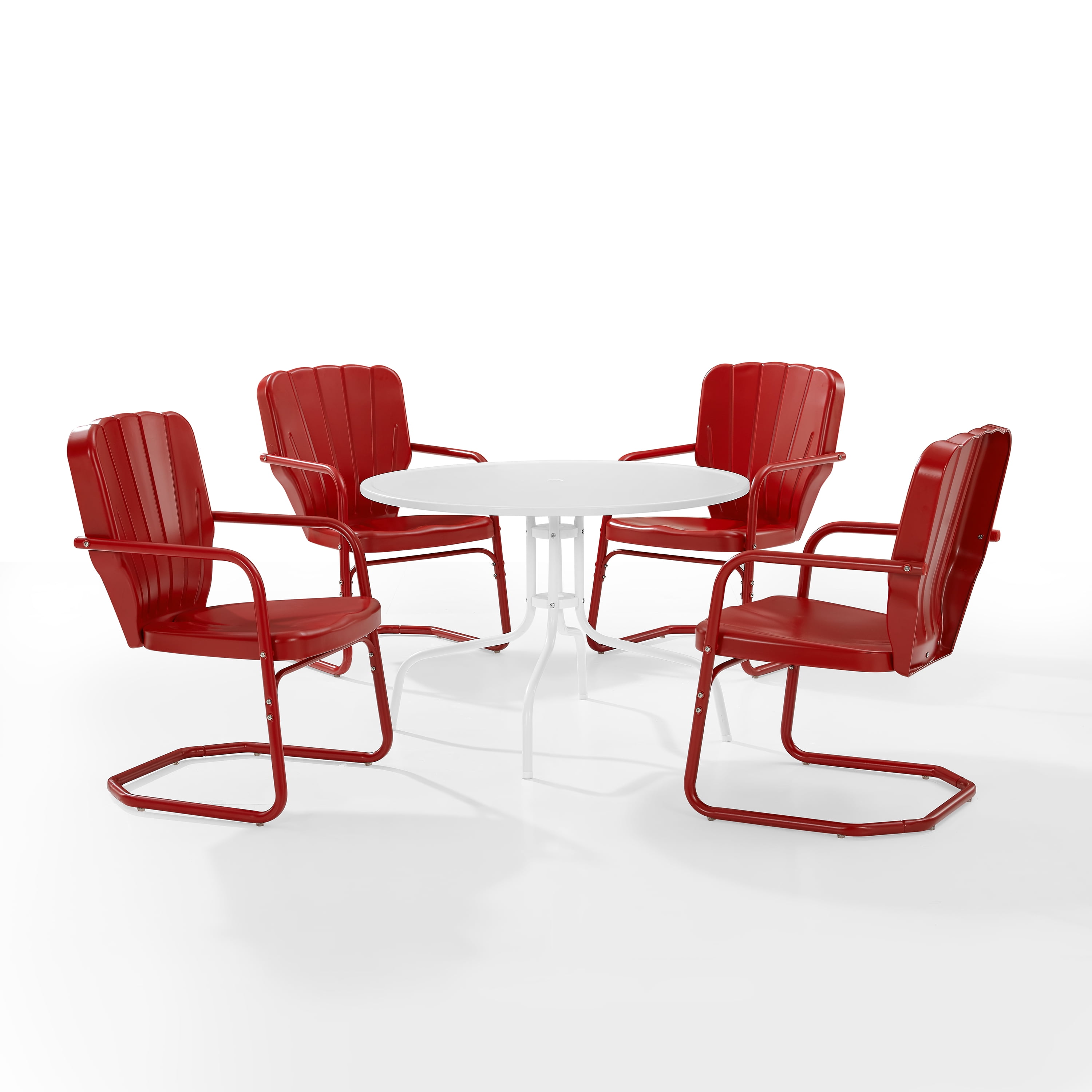 Crosley Furniture Ridgeland 5 Piece Metal Outdoor Dining Set in Bright ...