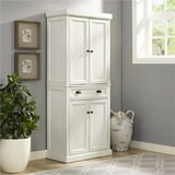 Crosley Furniture Seaside Coastal Pantry Storage Cabinet with Shelves ...