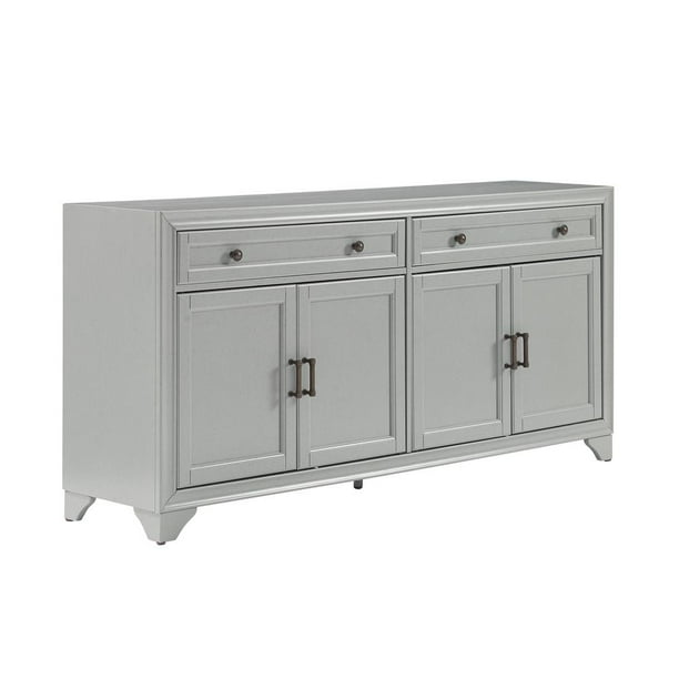 Crosley Furniture Tara Modern MDF Wood Sideboard in Distressed Gray ...