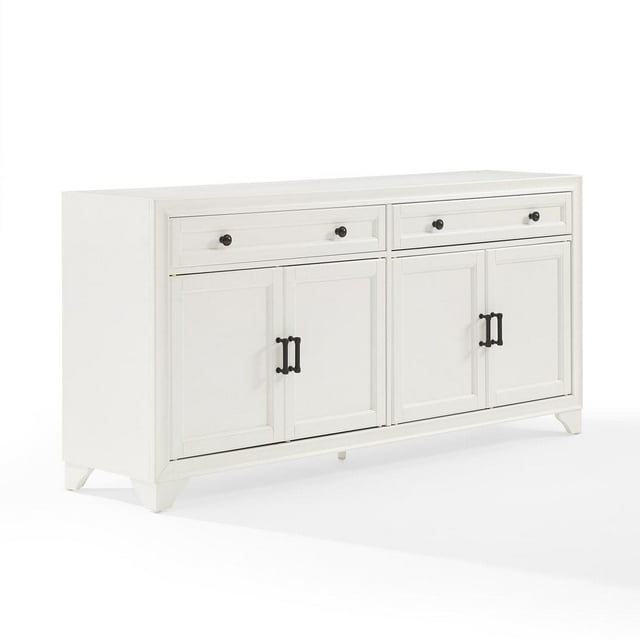 Crosley Furniture Tara Modern Wood Sideboard in Distressed White ...