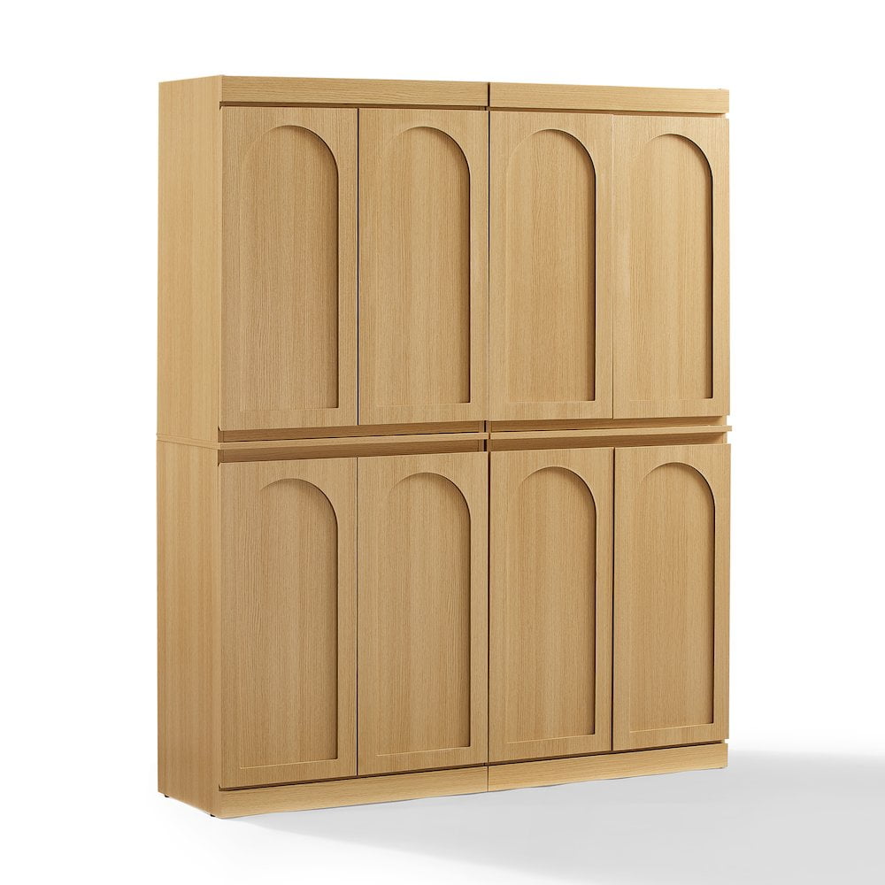 Crosley Furniture Marco 2-Piece Kitchen Pantry Storage Cabinet Set Ash ...