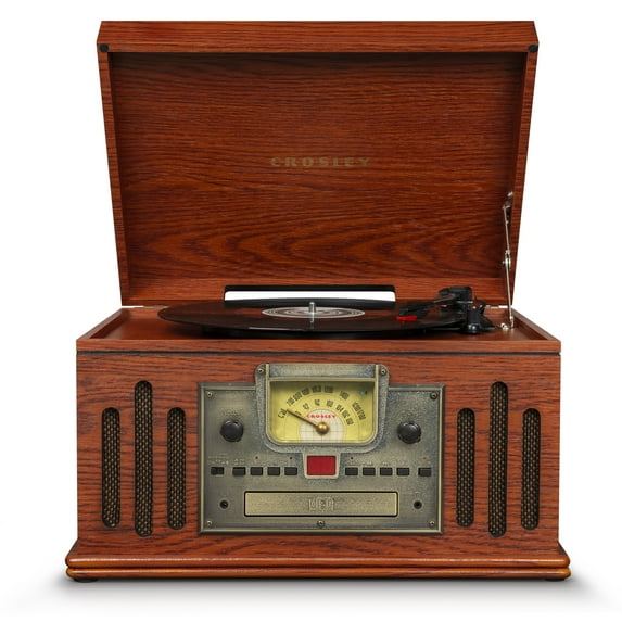 Crosley Musician Entertainment Center Vinyl Record Player with Speakers ...
