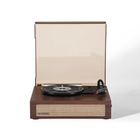 LoopTone Turntable, 3-Speed Vinyl Record Player, Bluetooth, CD Player ...