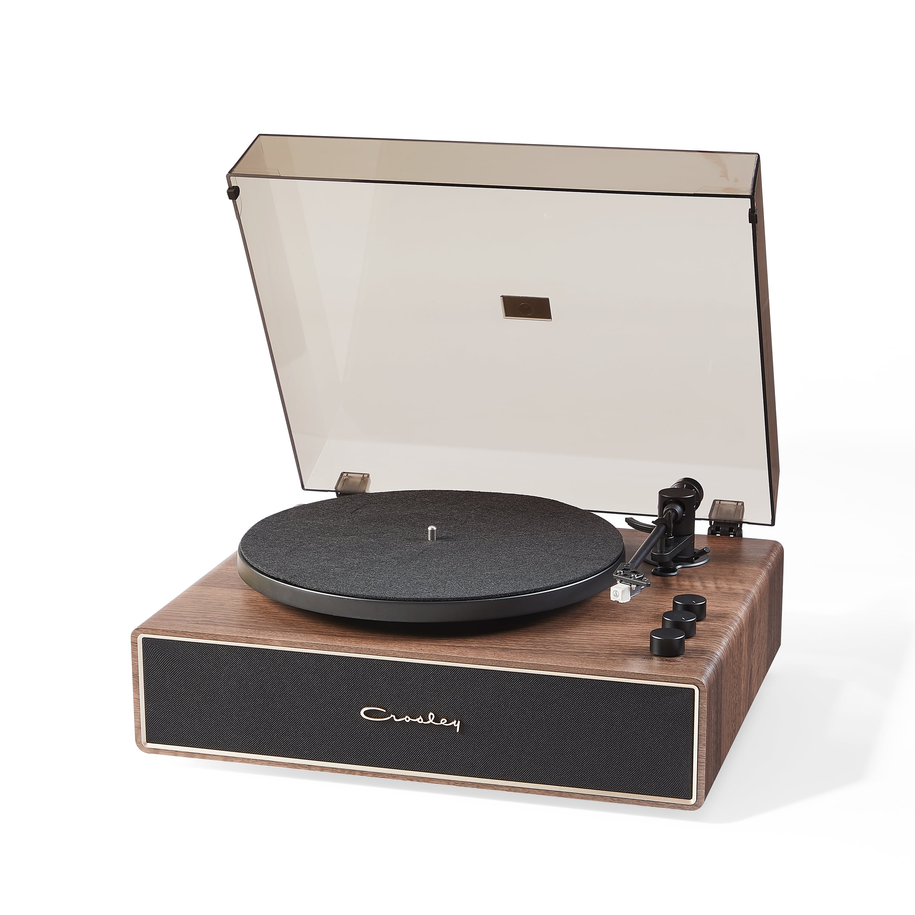 Crosley Stave Bluetooth Record Player, 2-Speed Turntable, Bass Treble ...
