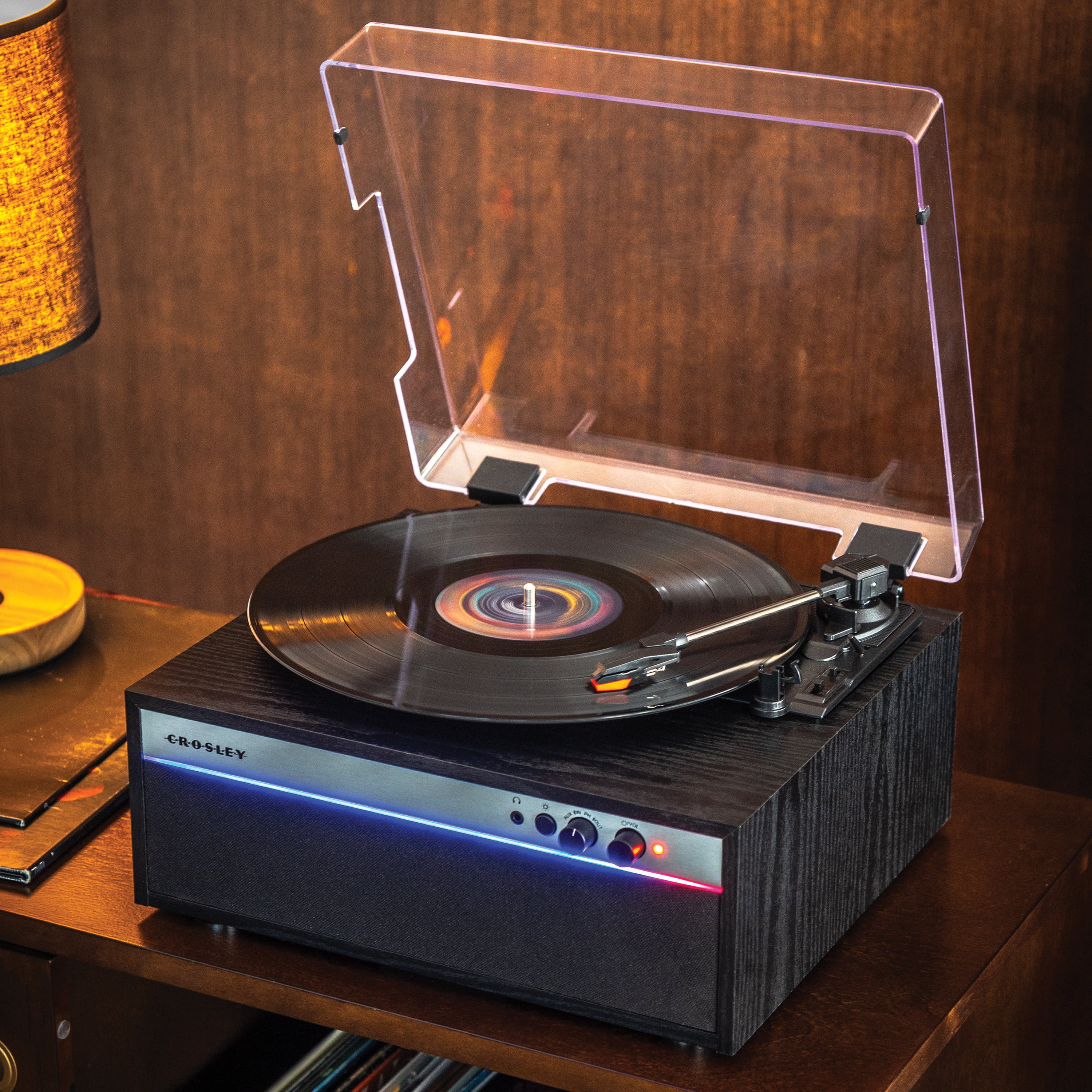 Crosley Strobe Record Player In Black - Walmart.com