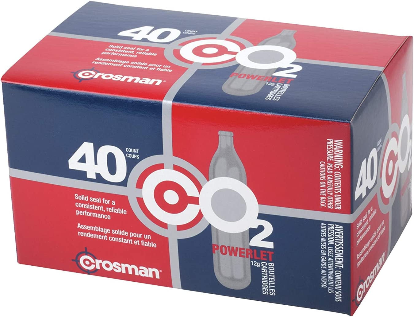 ONLINE Crosman CO2 Powerlet Cartridges, 12-gram, 40 Count, Air Rifle Gas Use - Walmart.com