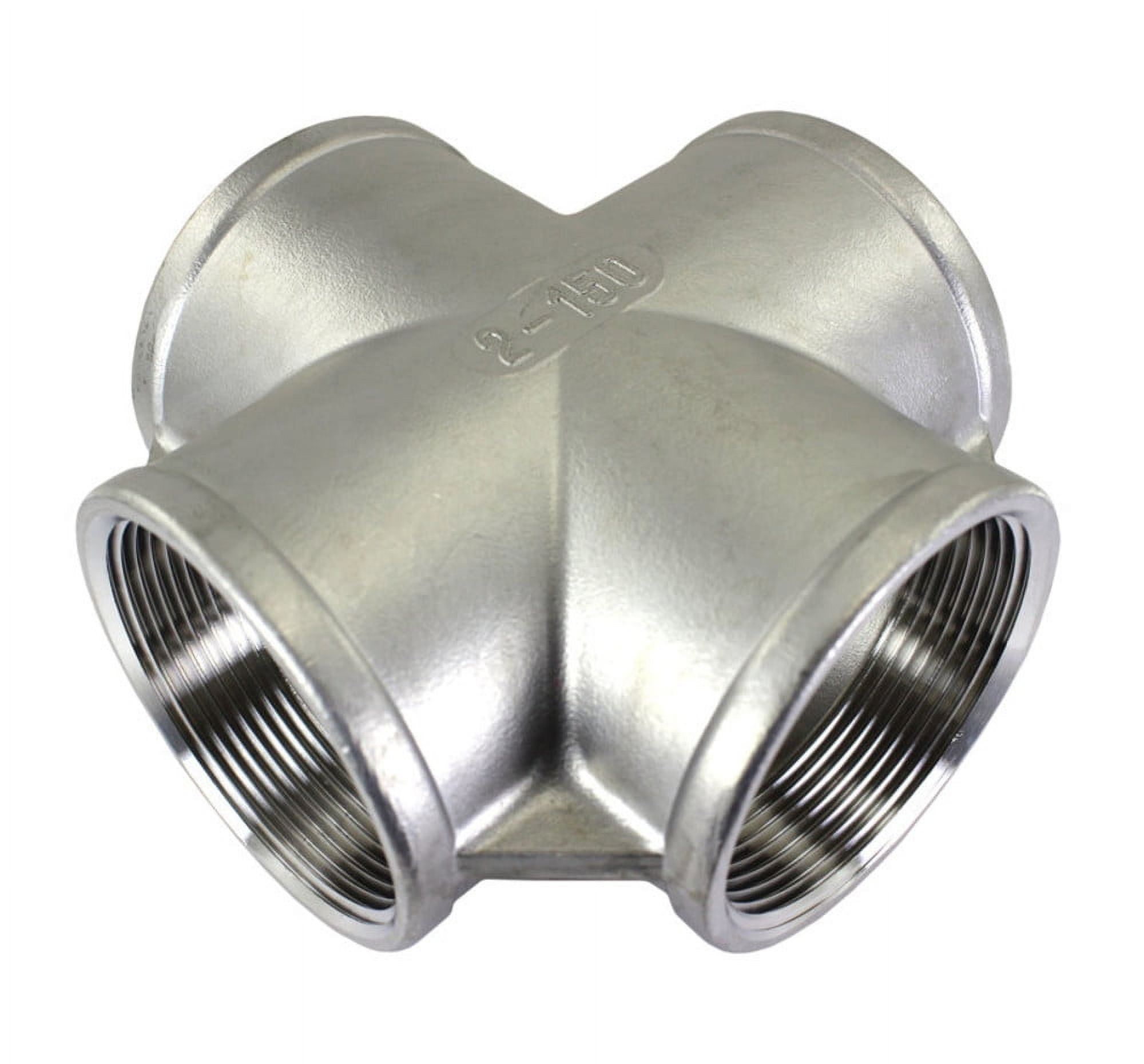 Cross 2" Female NPT Stainless Steel Pipe Fitting, 2 Pack - Walmart.com