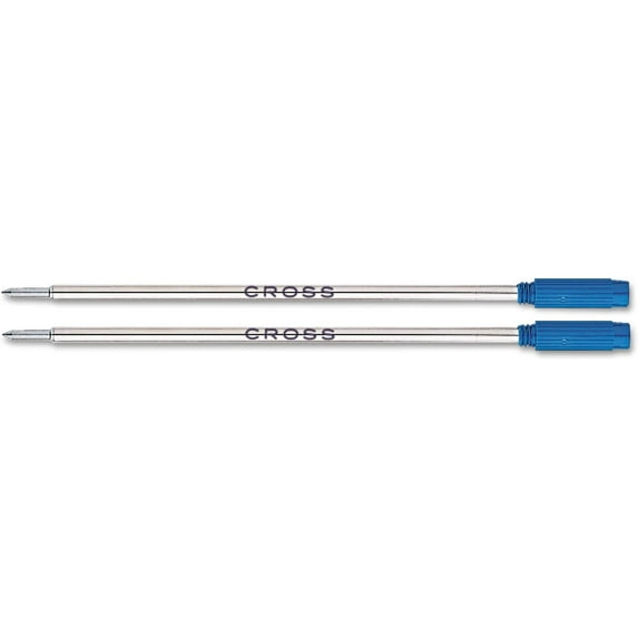 Cross 85112 Refills For Ballpoint Pens, Medium, Blue Ink, 2/Pack ...