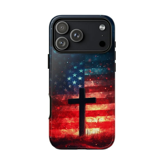Cross American Flag USA Christian Faith Symbol Phone Case with iPhone ...