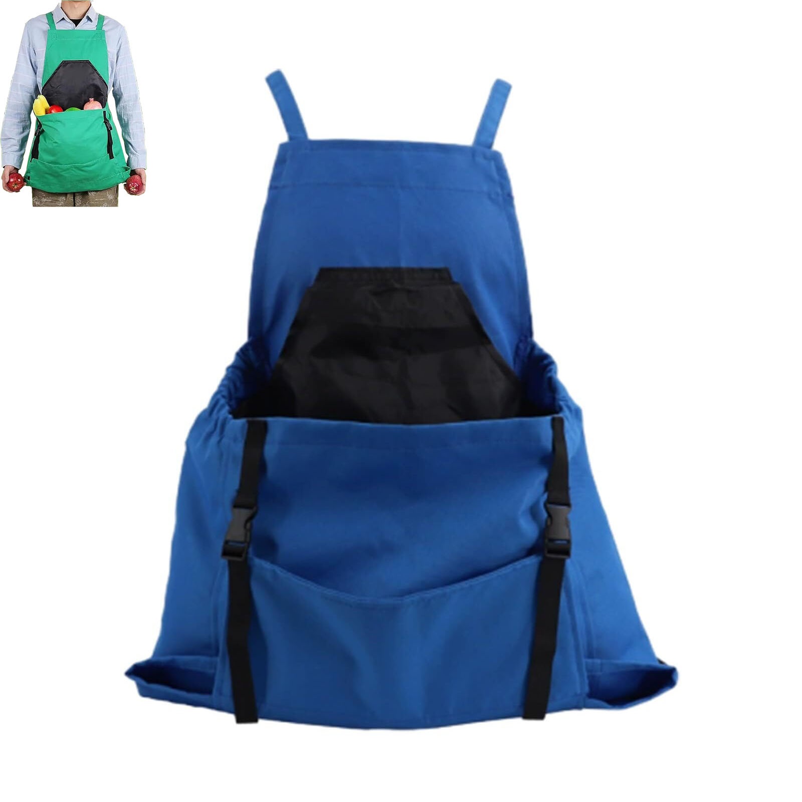Cross-Back Gardening Apron Heavy-Duty Garden Apron with Deep Kangaroo ...